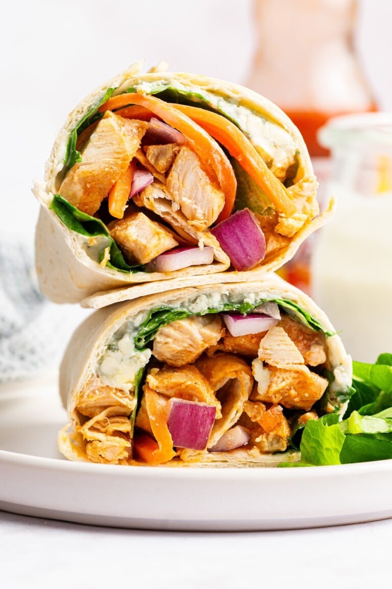 Quick + Easy Buffalo Chicken Wrap Recipe - Eating Bird Food