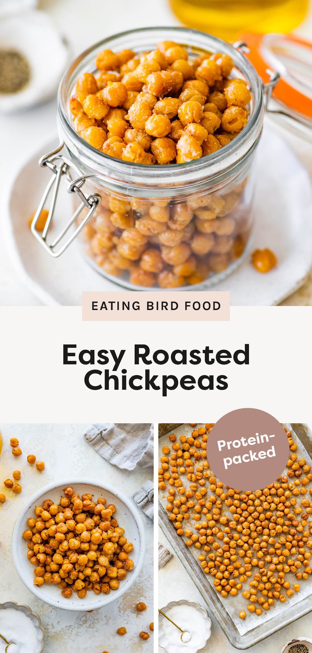 How to Make Crispy Roasted Chickpeas - Eating Bird Food