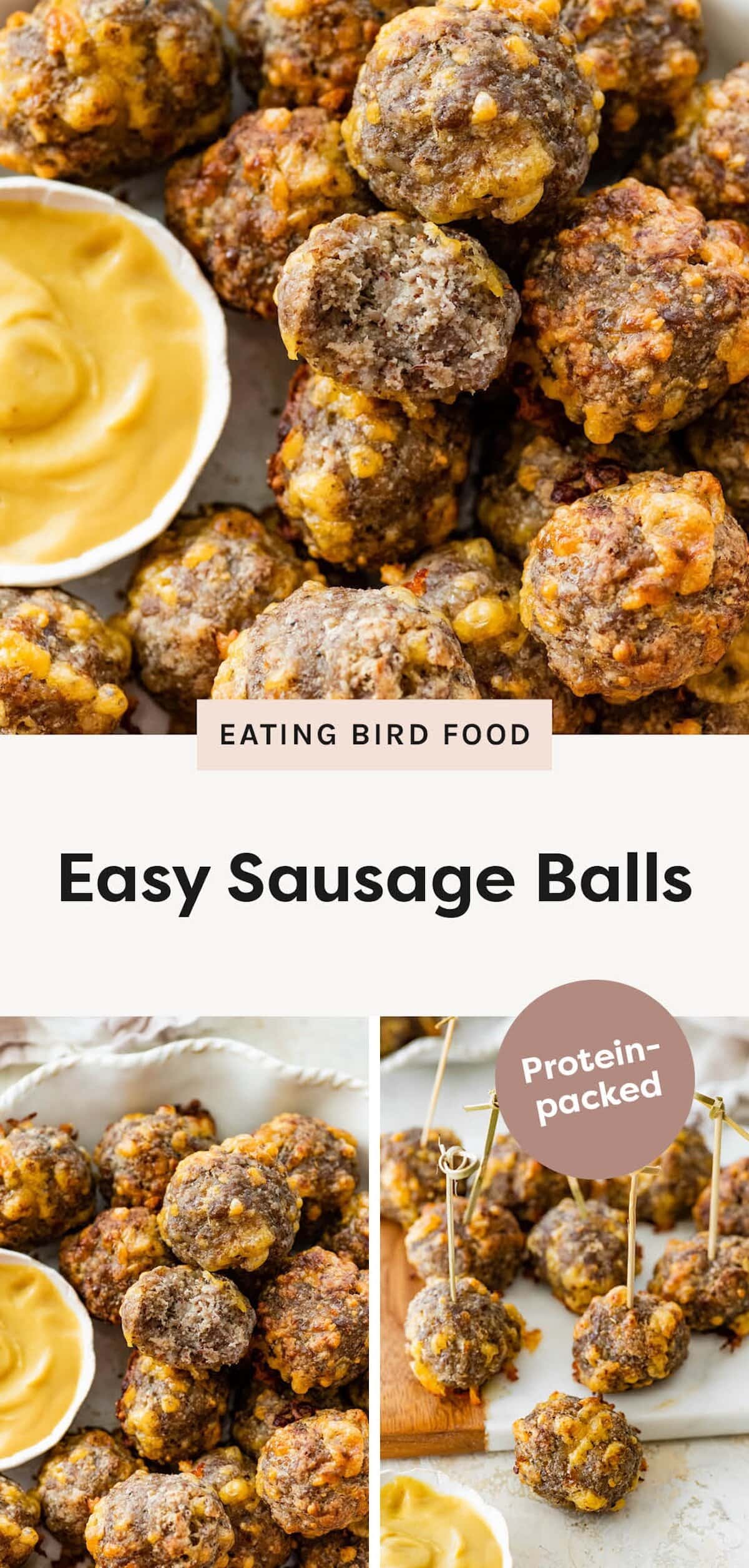 5-Ingredient Sausage Balls (Made with Almond Flour) - Eating Bird Food