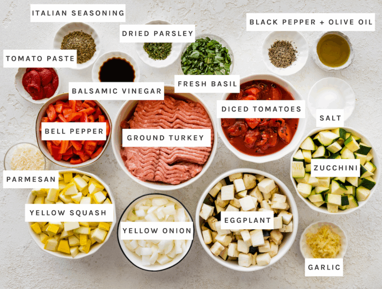 One-Pan Italian Ground Turkey & Veggie Skillet - Eating Bird Food