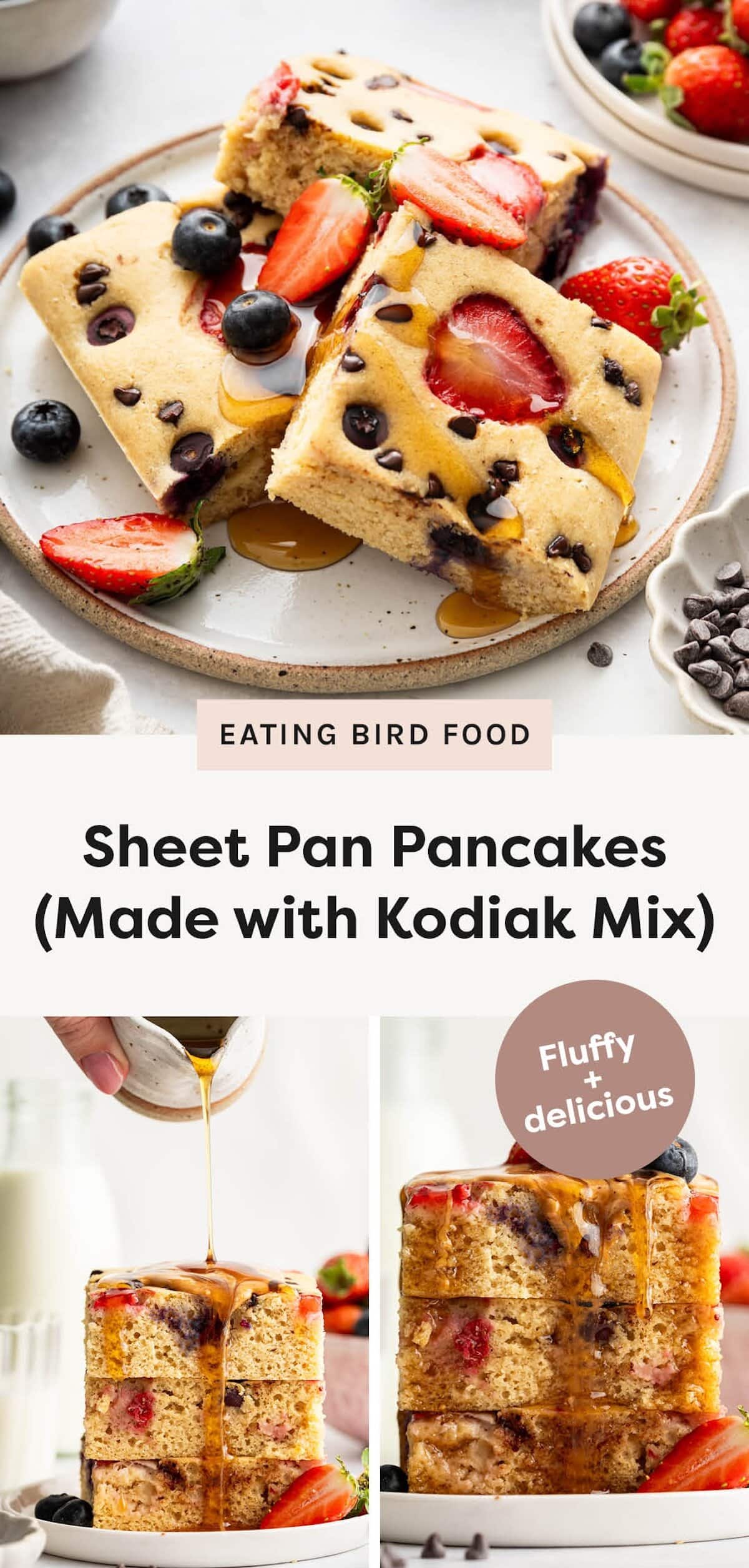 Sheet Pan Pancakes (Made with Kodiak Mix) - Eating Bird Food