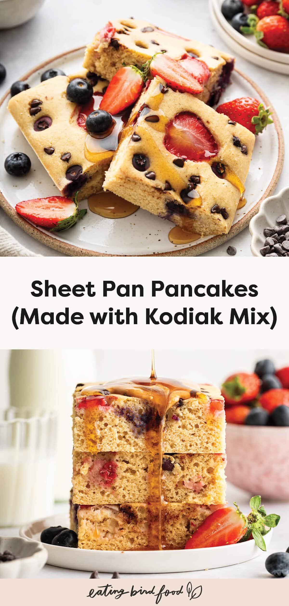 sheet-pan-pancakes-made-with-kodiak-mix-eating-bird-food