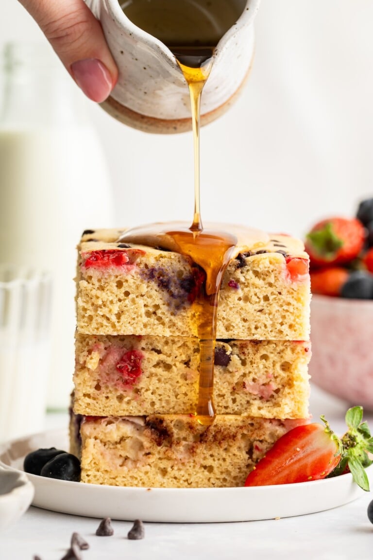 Sheet Pan Pancakes (Made with Kodiak Mix) - Eating Bird Food