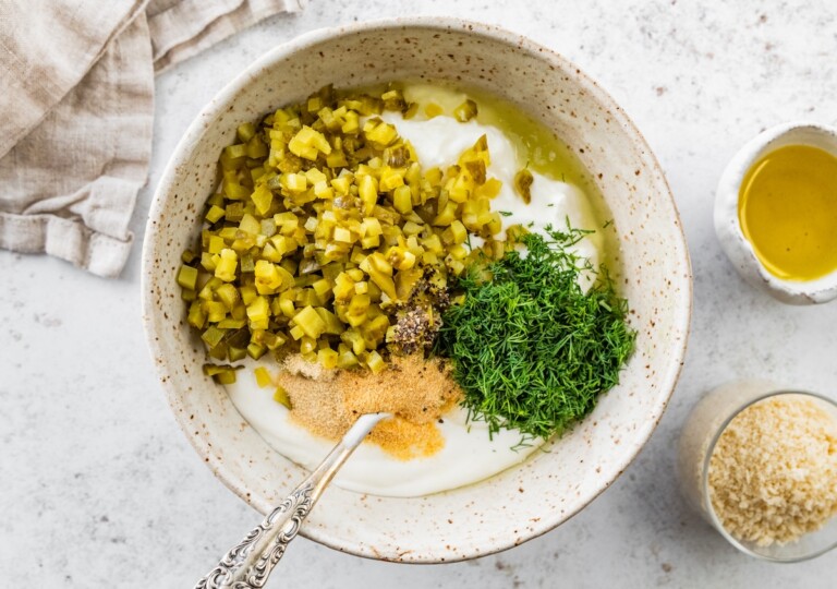 High-Protein Fried Pickle Dip Recipe - Eating Bird Food