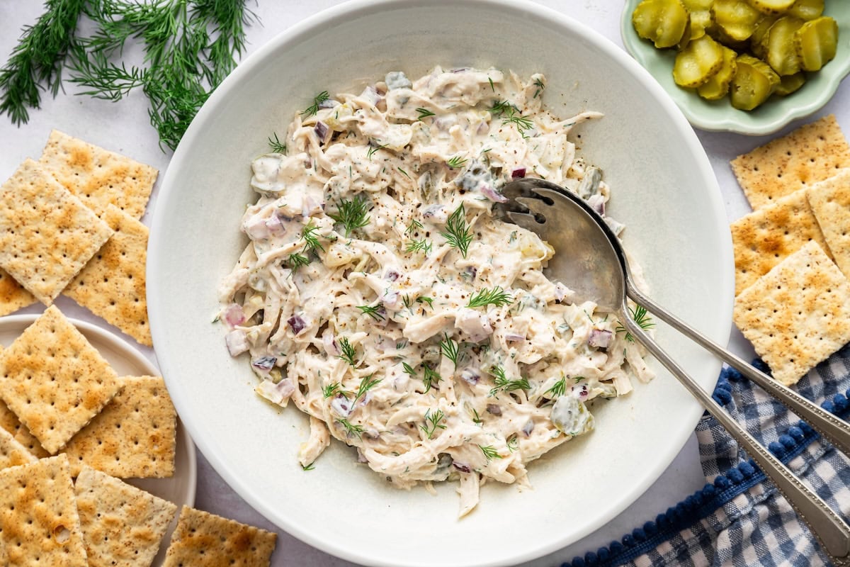 Dill Pickle Chicken Salad (with Greek Yogurt) - Eating Bird Food